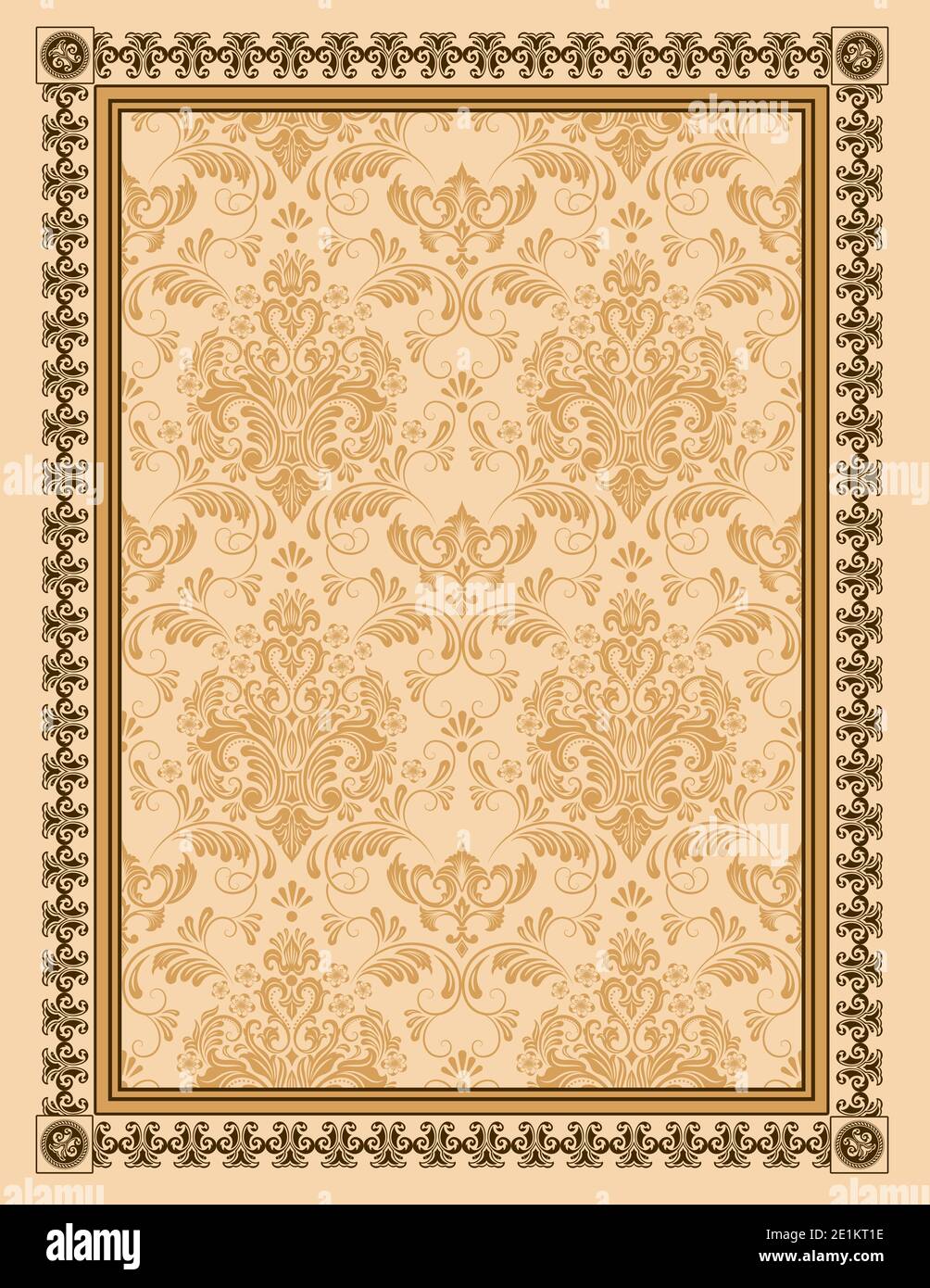 Vintage background with decorative border and elegant patterns ...