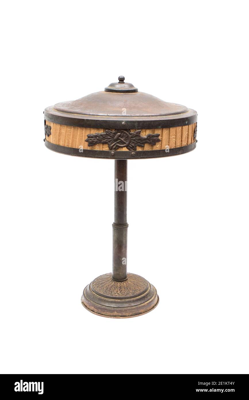 Vintage soviet table lamp on the white background. USSR. 1930-1940s ...