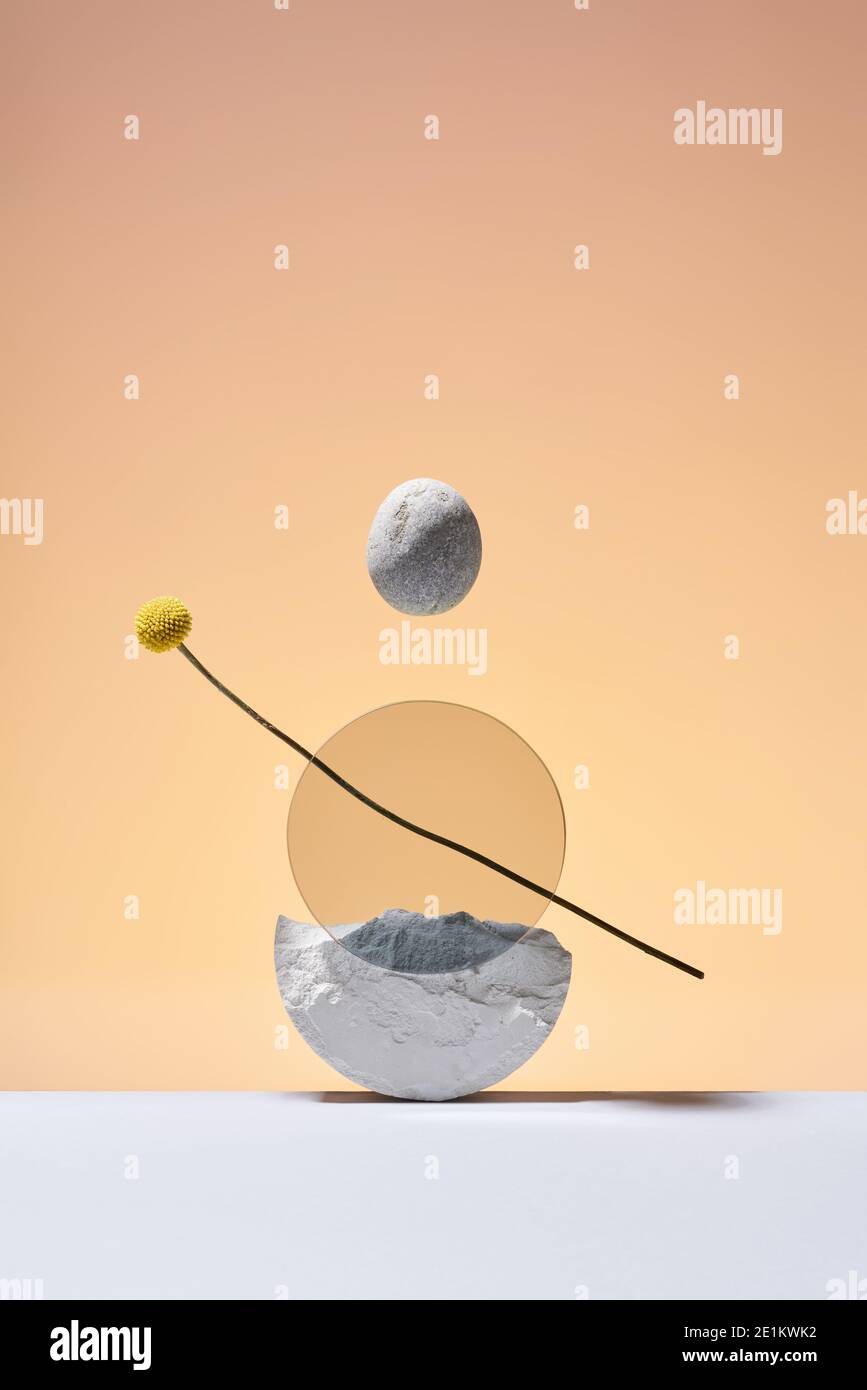 Mockup, abstract composition with primitive objects Stock Photo - Alamy