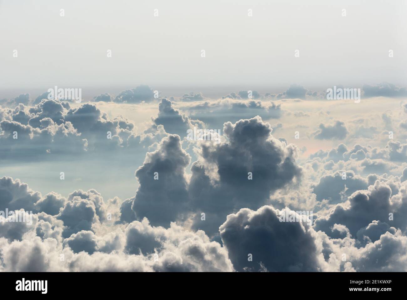 Spectacular view of storm clouds from airplane window Stock Photo - Alamy