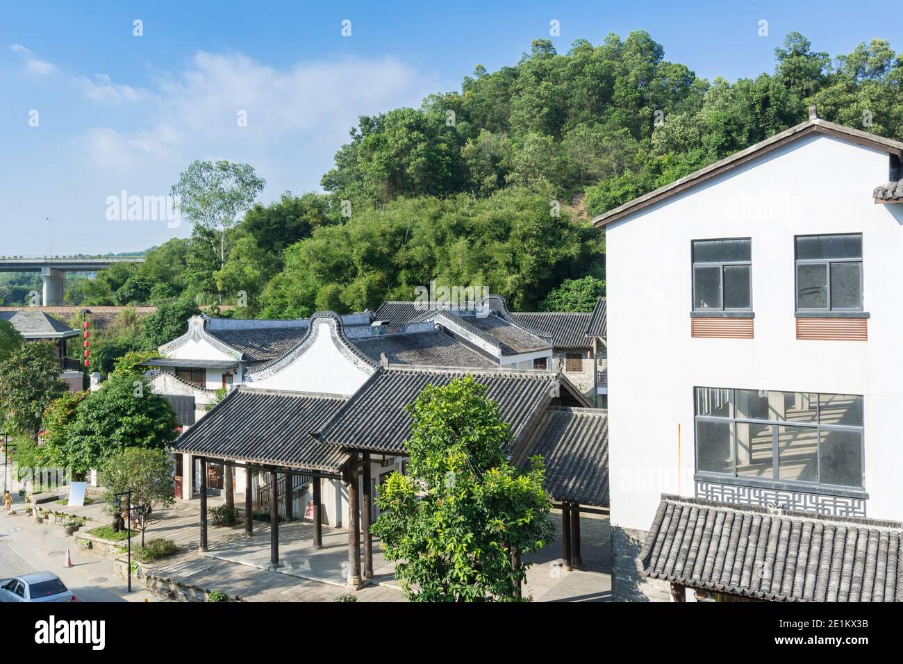 Traditional Chinese old buildings at Gankeng Hakka Village in Shenzhen ...