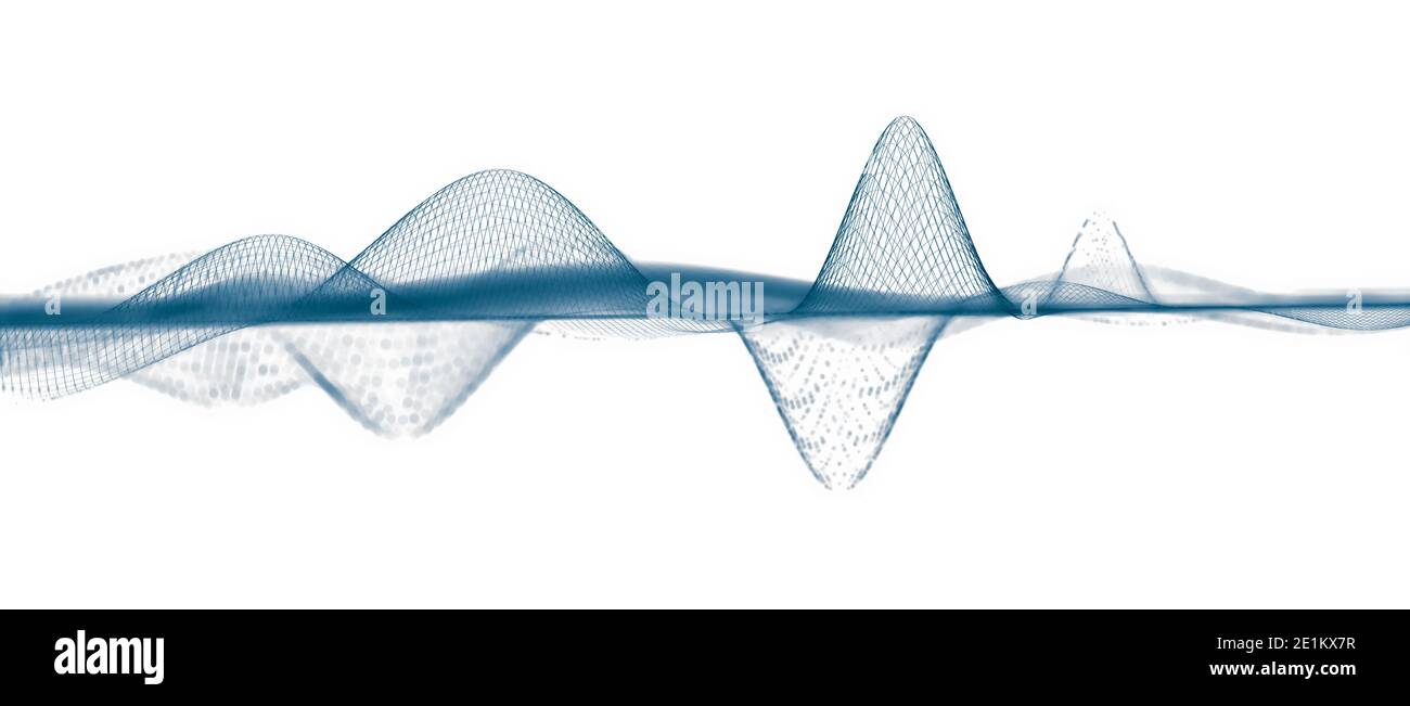 Wireframe Structure Modern Abstract Virtual Grid Background Audio Soundwaves Science Or Data