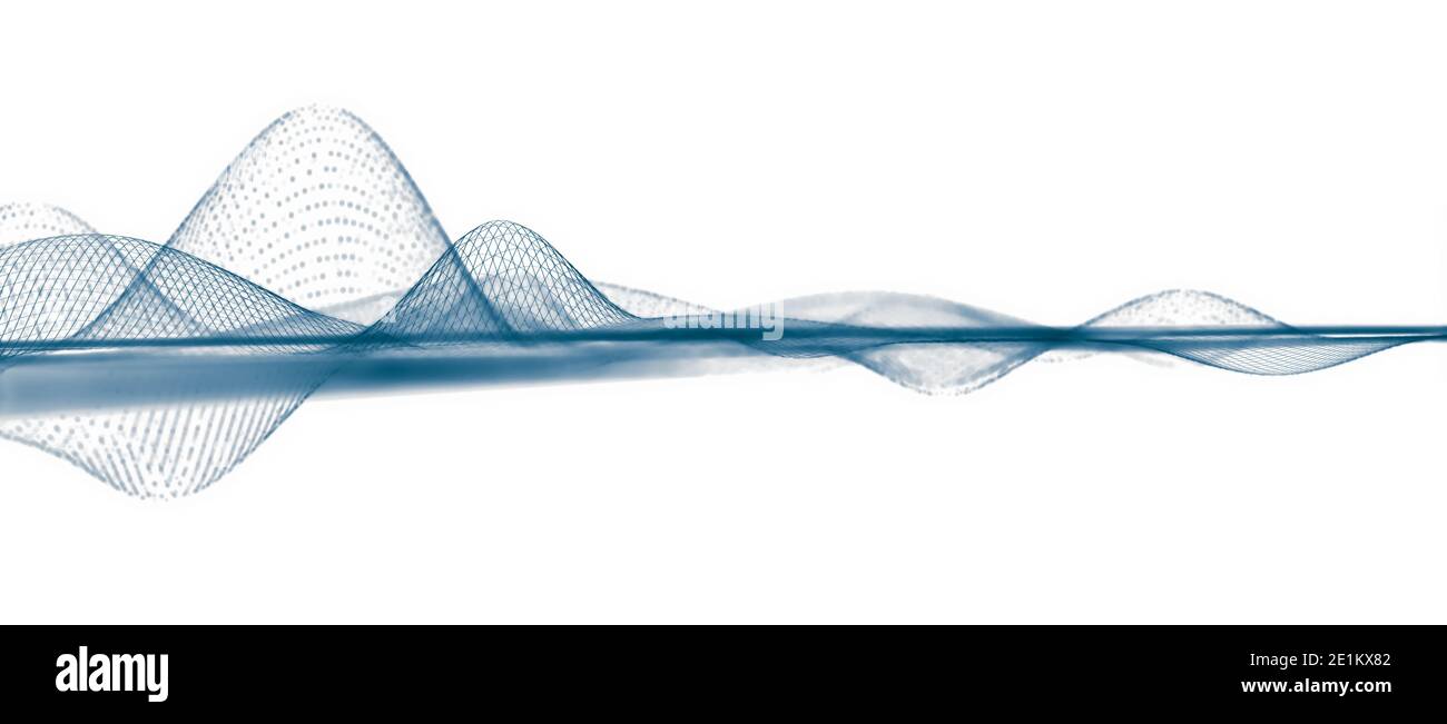 Wireframe Structure Modern Abstract Virtual Grid Background Audio Soundwaves Science Or Data