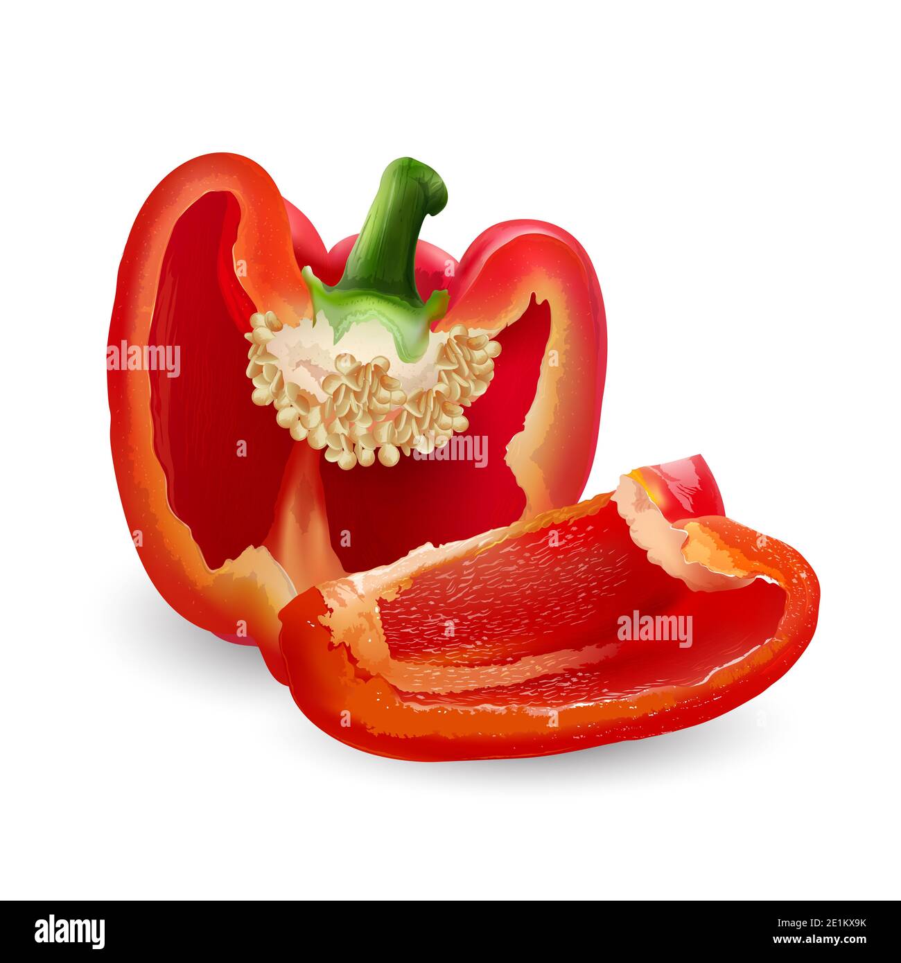 Sliced red bell pepper hi-res stock photography and images - Alamy