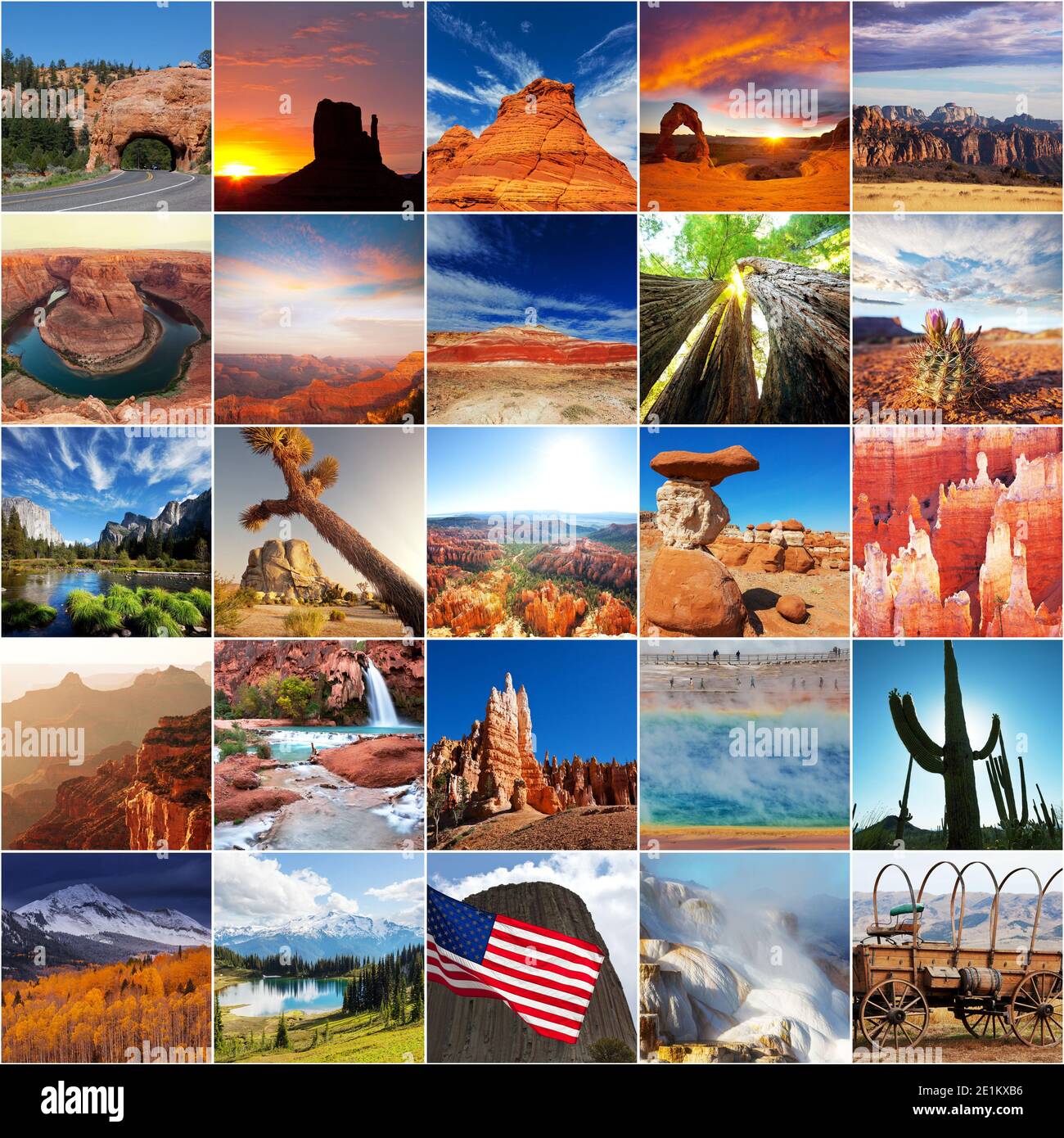 American landscapes collage hi-res stock photography and images - Alamy