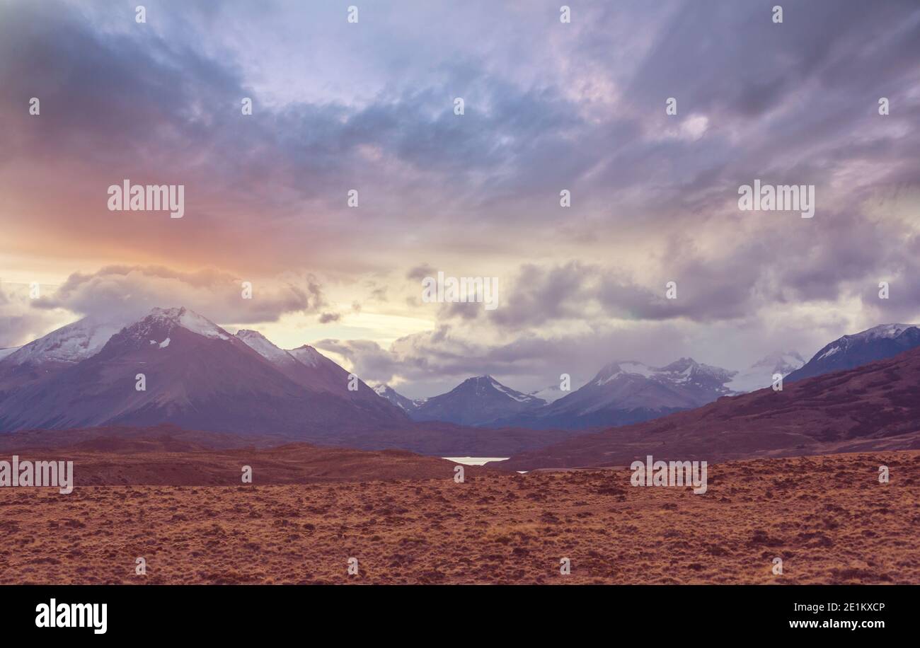 Patagonia landscapes in Southern Argentina. Beautiful natural landscapes Stock Photo - Alamy