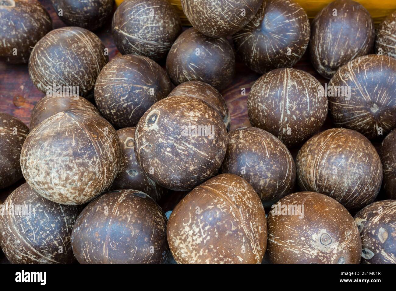 A pile of ripe coconuts for sale Stock Photo - Alamy