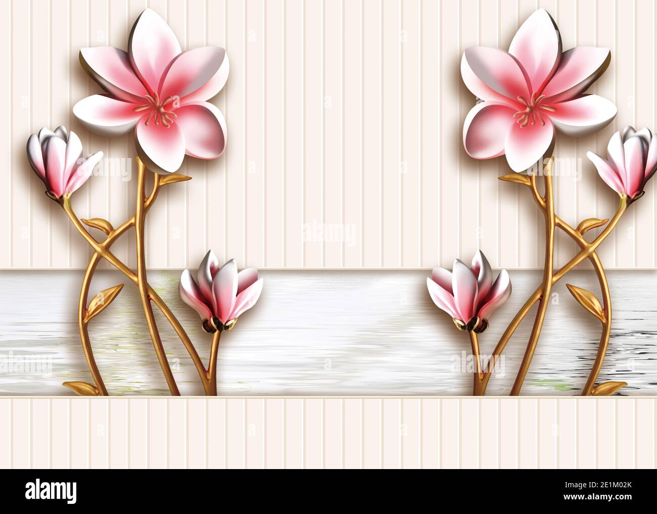 3d wallpaper design and beautiful wall brick background Stock Photo - Alamy
