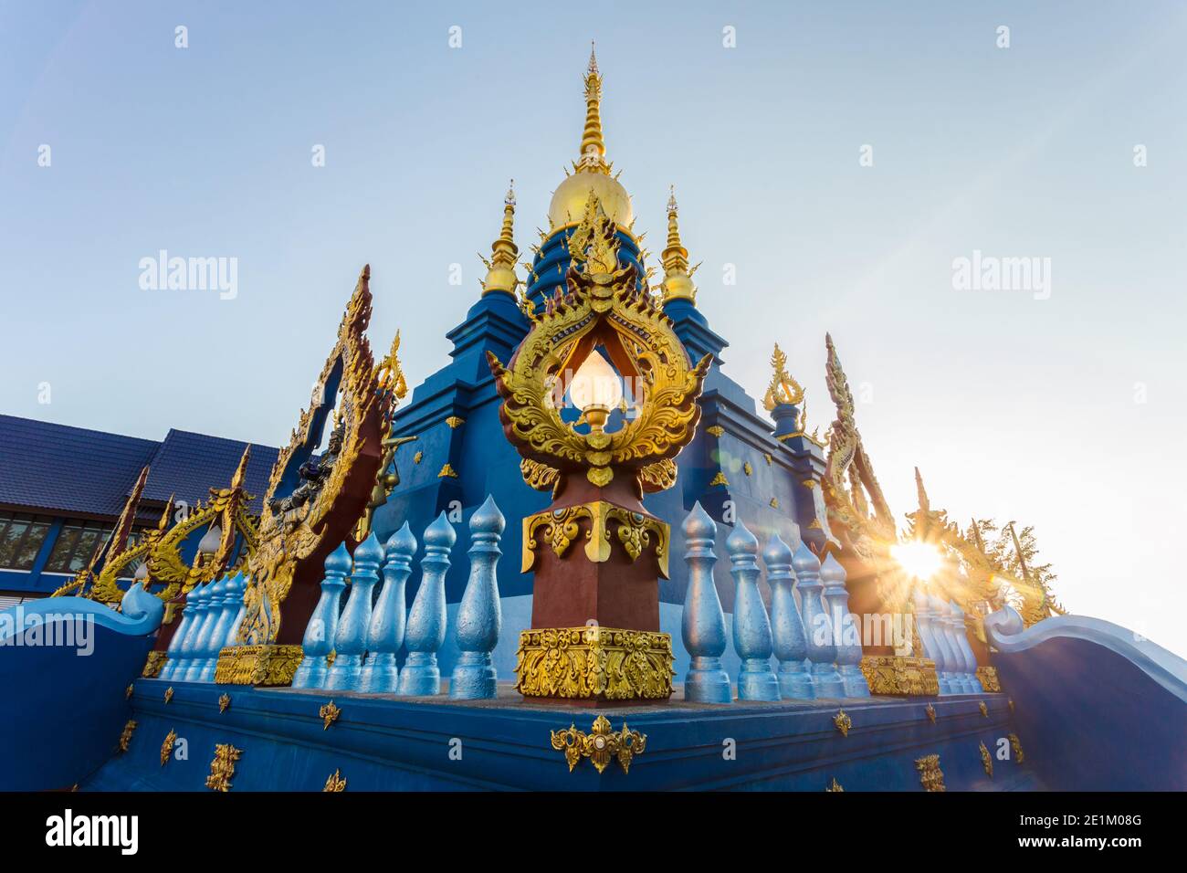 Beautiful of blue temple Wat Rong Sua Ten the amazing temple at ...