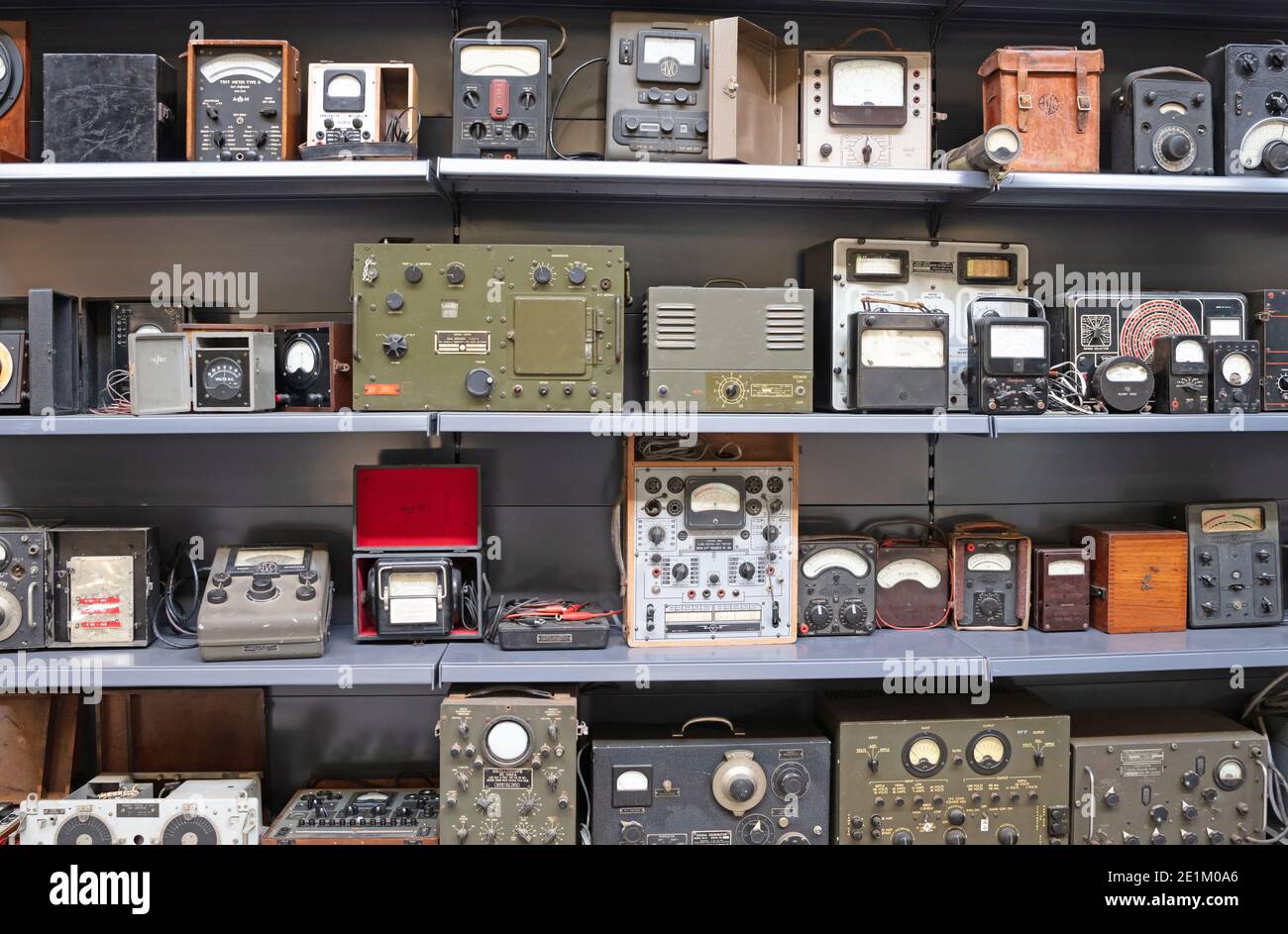 Overloon, the Netherlands on july 30, 2020: Old radios on display, it ...