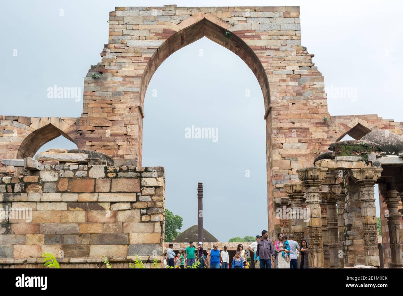 Ruins of Big stone gate of Qutub Complex, which is a UNESCO World ...