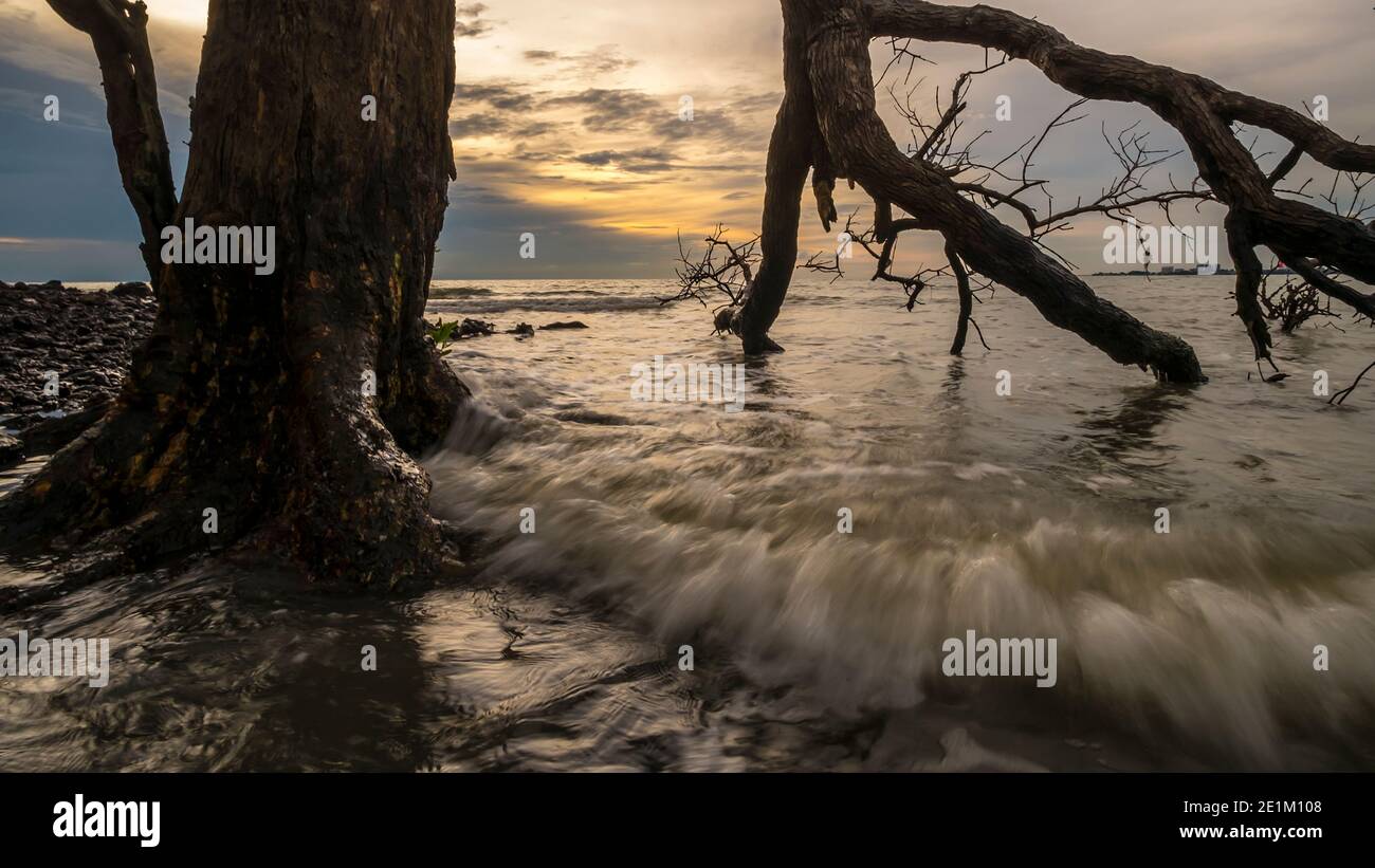 Cahaya Negeri Beach located at Port Diskcon, Negeri Sembilan, Malaysia ...
