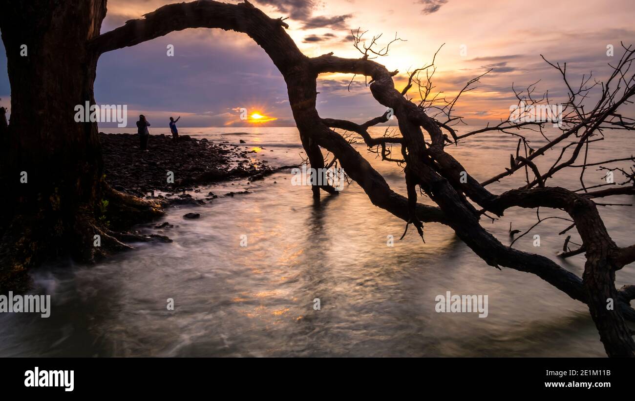 Cahaya Negeri Beach located at Port Diskcon, Negeri Sembilan, Malaysia ...