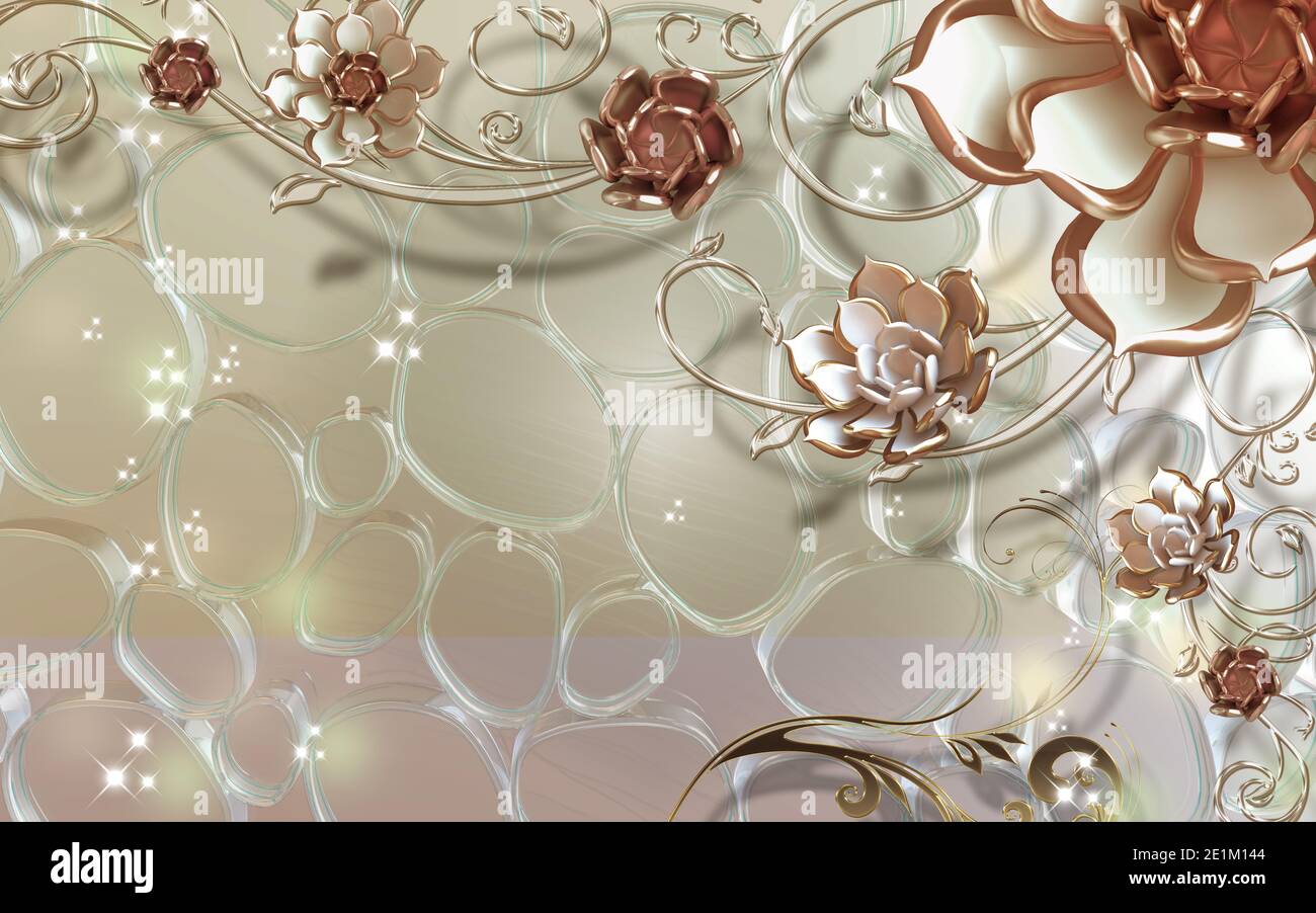 3d wallpaper design and beautiful wall brick background Stock Photo - Alamy