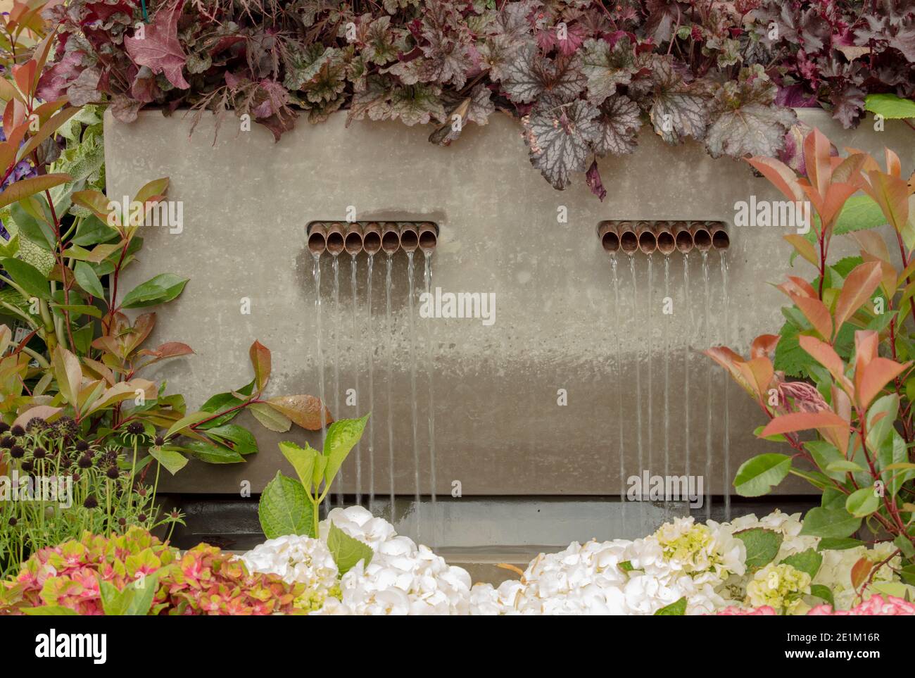 Water feature and focal point seen in the garden Stock Photo - Alamy