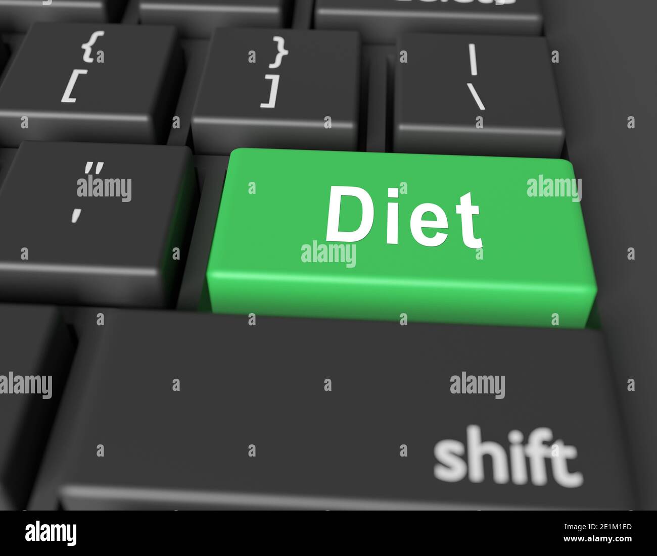 Nutrition concept. Word Diet on button of computer keyboard. 3d ...