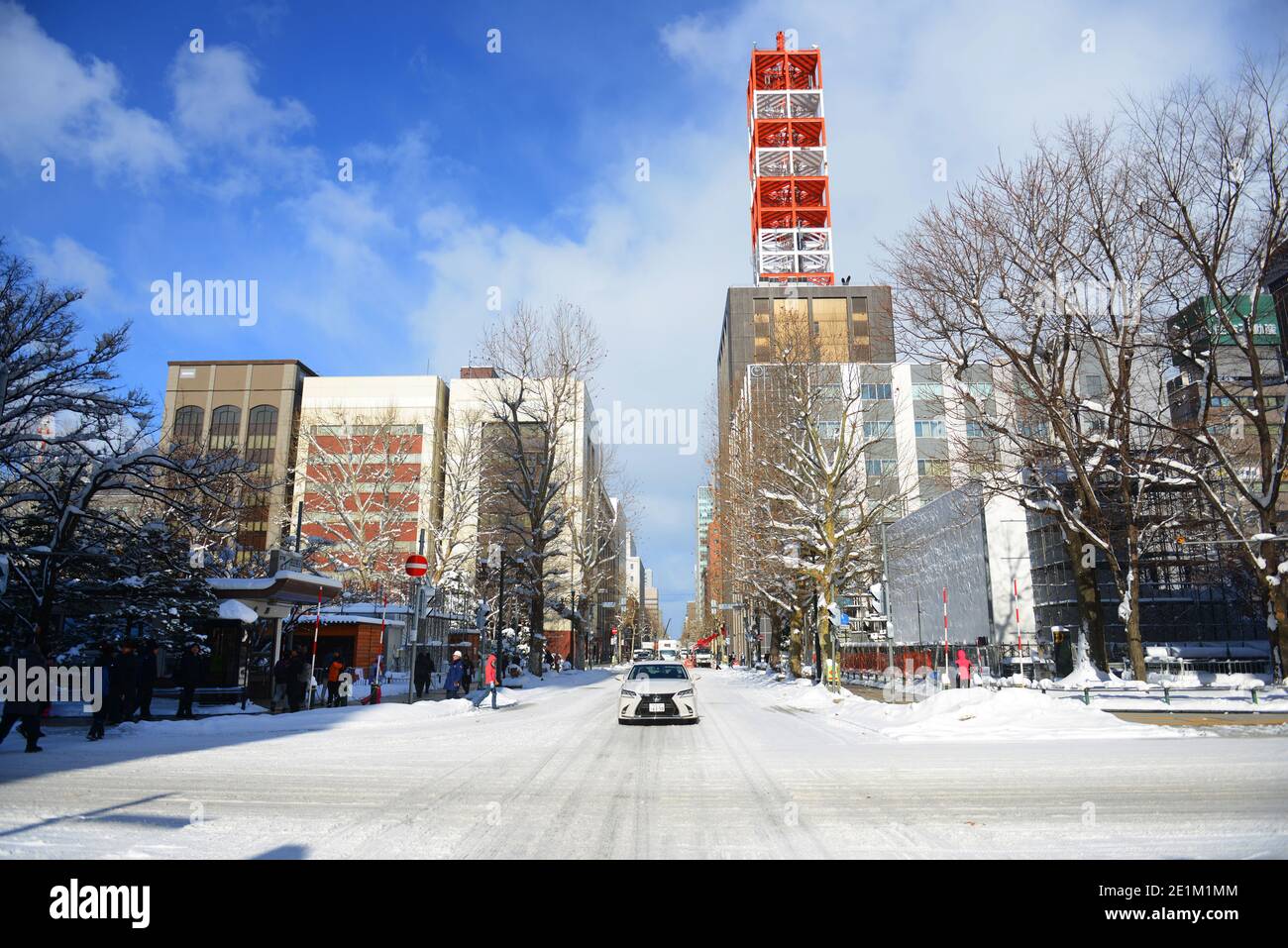 Sapporo covered with snow Stock Photo - Alamy