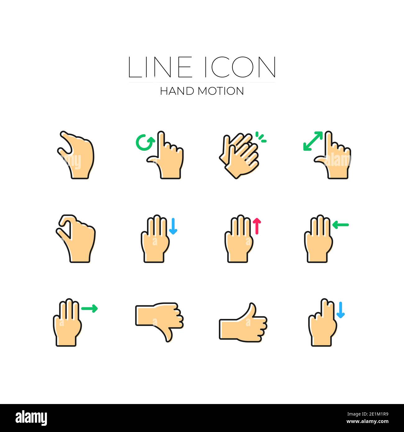 Hand movement icon hi-res stock photography and images - Alamy