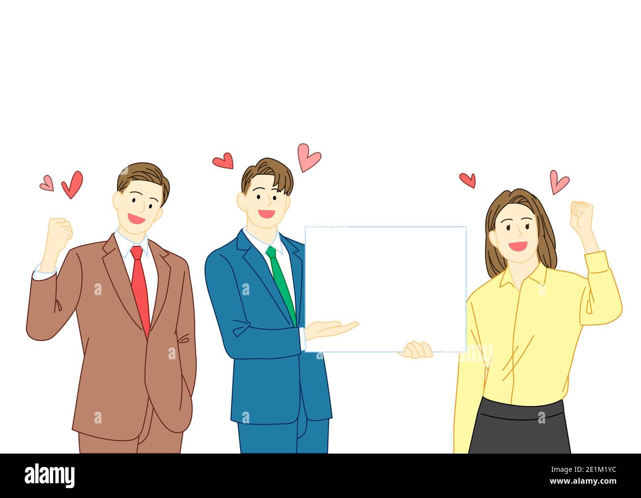 business colleagues cheer up illustration Stock Photo - Alamy