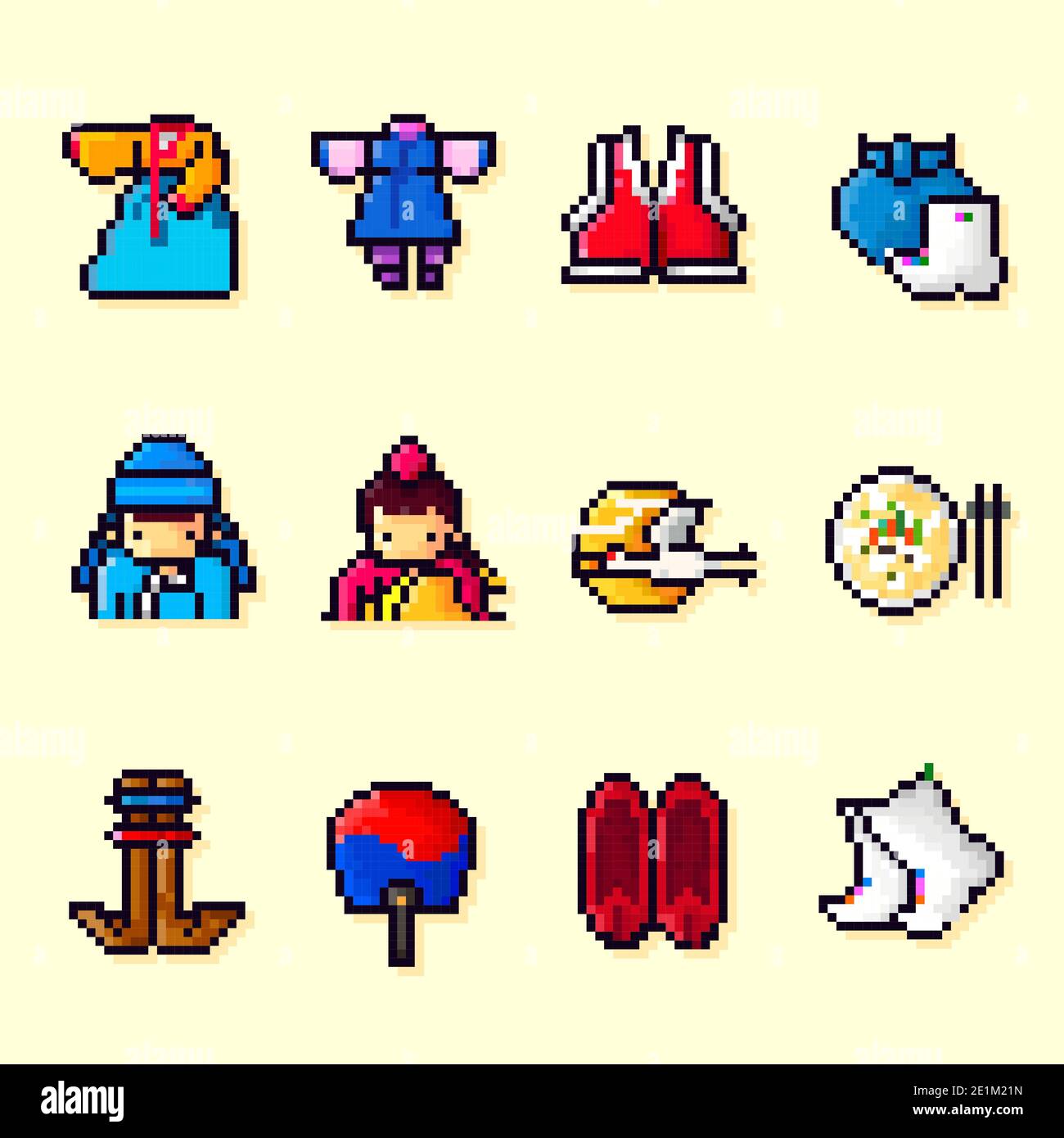 Retro pixel art two hi-res stock photography and images - Alamy