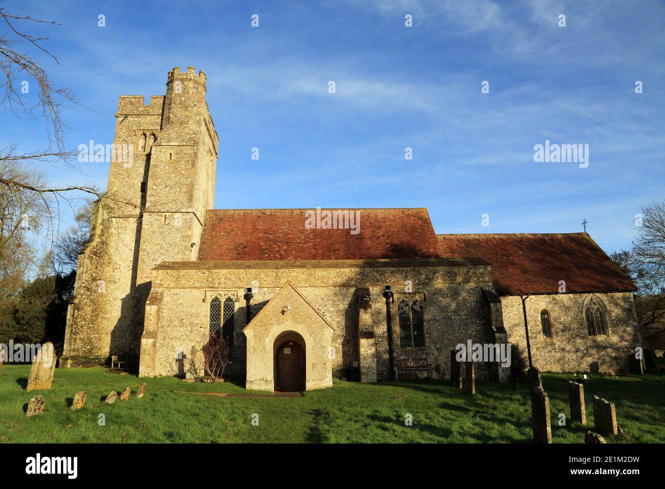 Winter view of Saint Cosmos and Saint Damian church, Church Lane ...