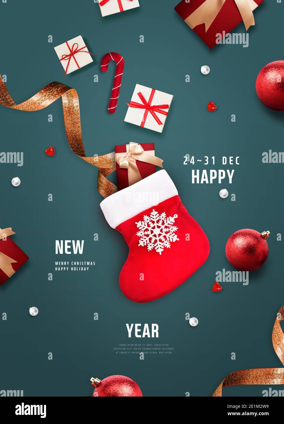 Christmas season promotional event poster Stock Photo - Alamy