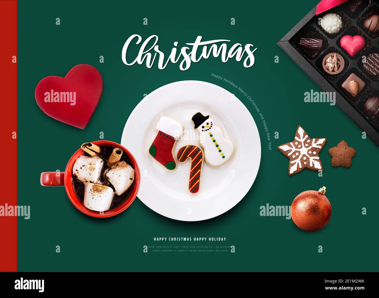 Christmas season promotional event poster Stock Photo - Alamy