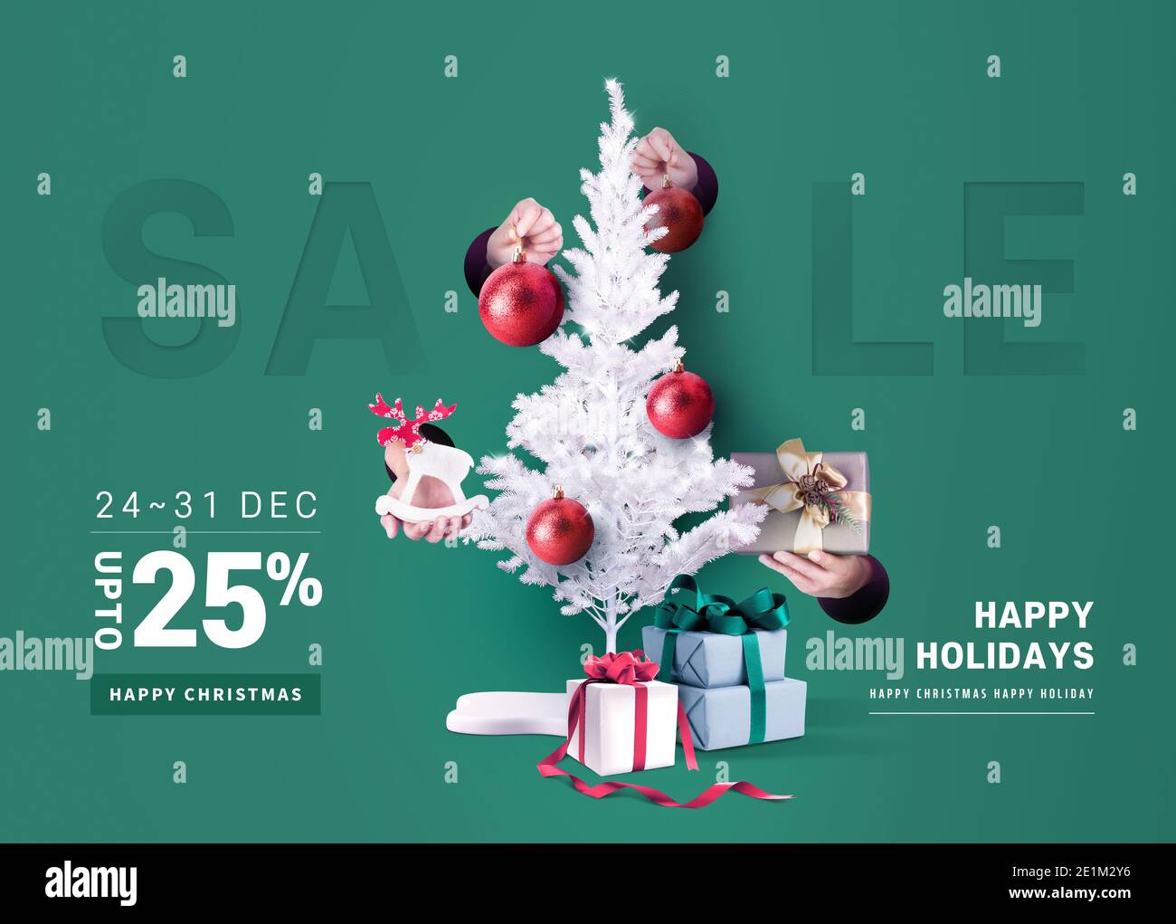 Christmas season promotional event poster Stock Photo - Alamy