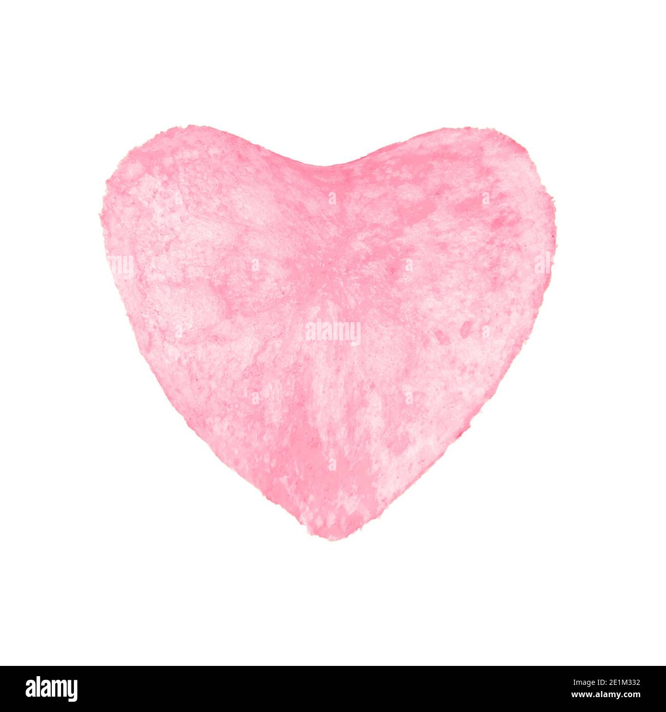 Potato chips in the shape of a heart of pink color isolated on white ...