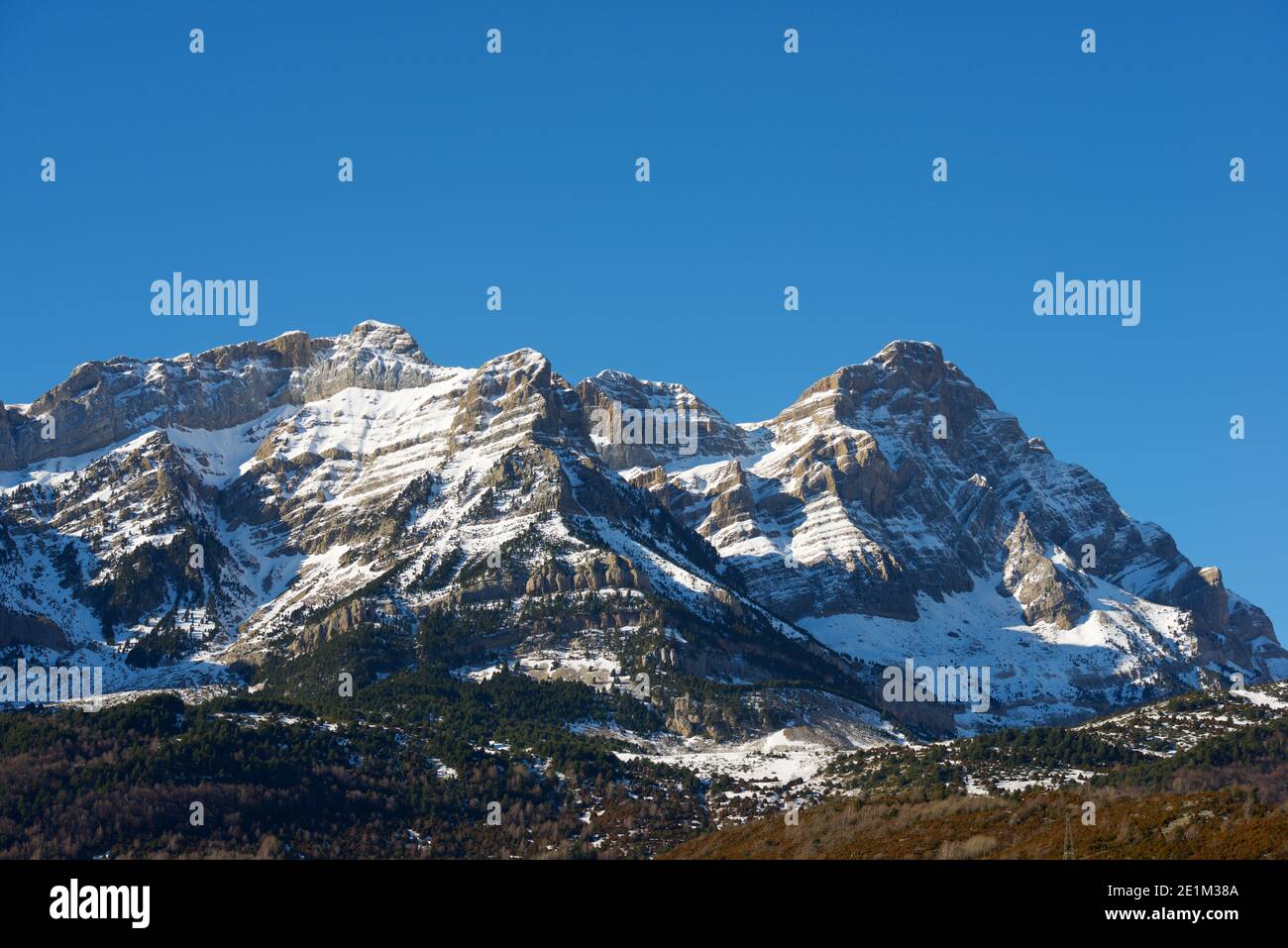 Peaks in the Pyrenees, Tena Valley, Huesca Province, Aragon in Spain ...