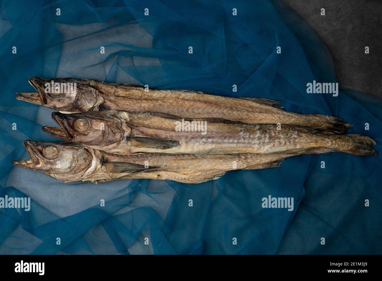 Korean dried fish pollack, Hwangtae Stock Photo - Alamy