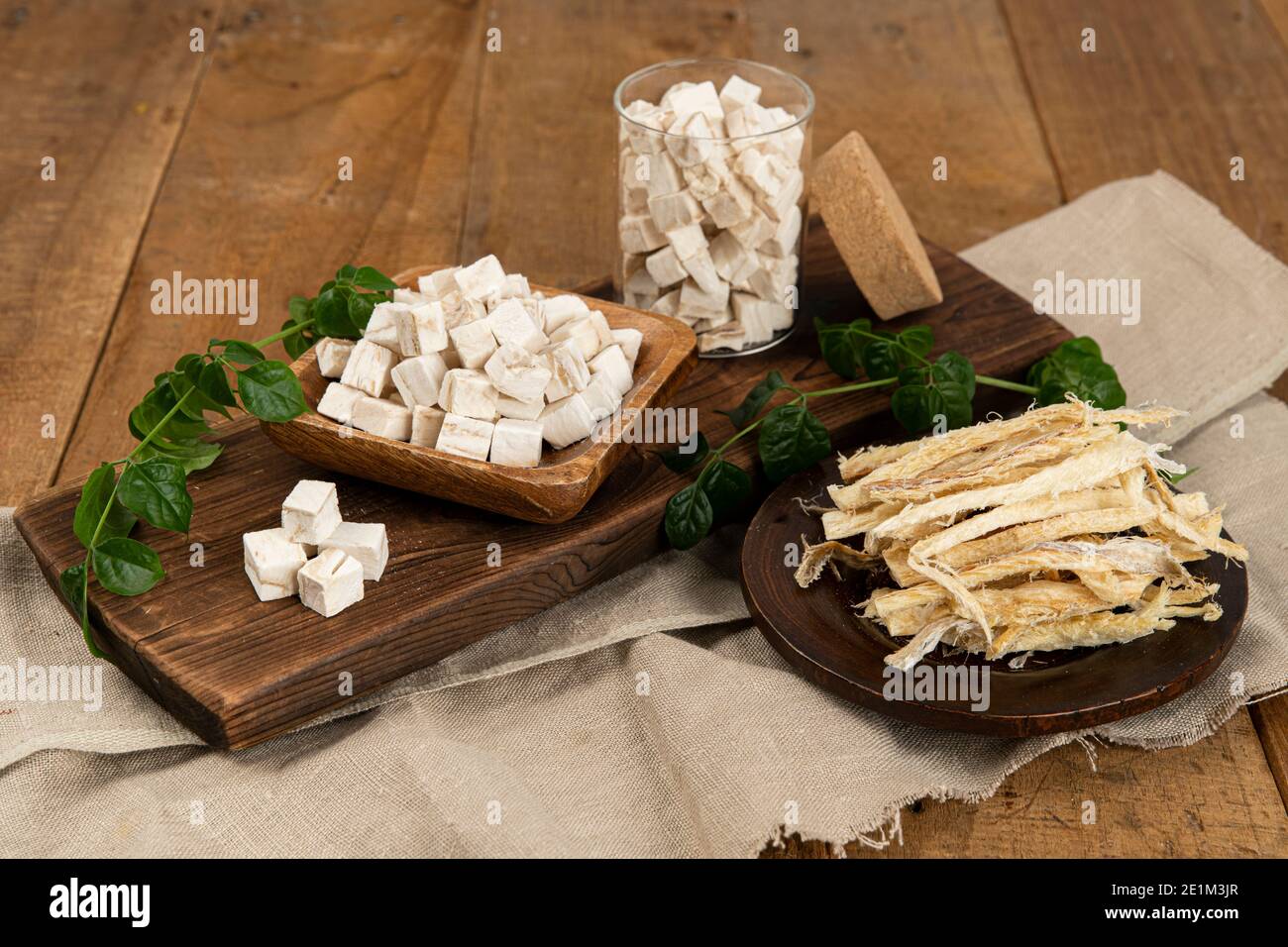 Korean dried fish pollack, Hwangtae Stock Photo - Alamy