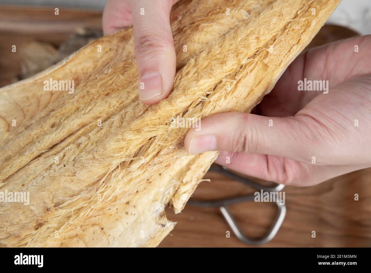 Korean dried fish pollack, Hwangtae Stock Photo - Alamy