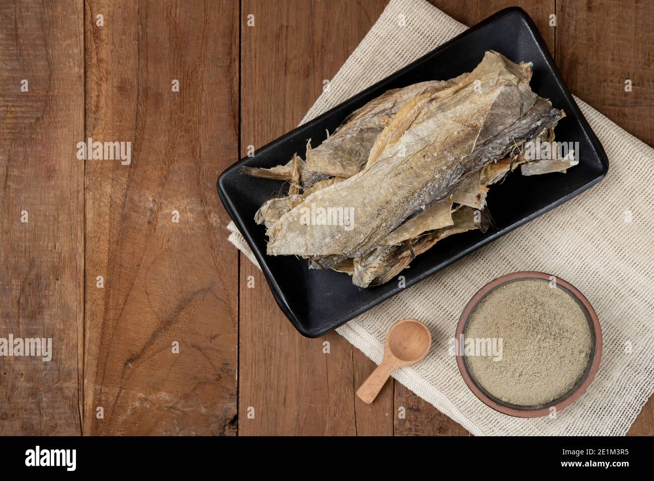 Korean dried fish pollack, Hwangtae Stock Photo - Alamy