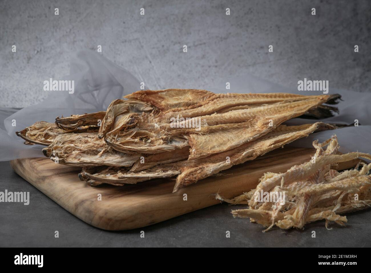 Korean dried fish pollack, Hwangtae Stock Photo - Alamy
