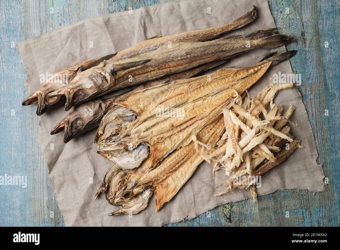 Korean dried fish pollack, Hwangtae Stock Photo - Alamy
