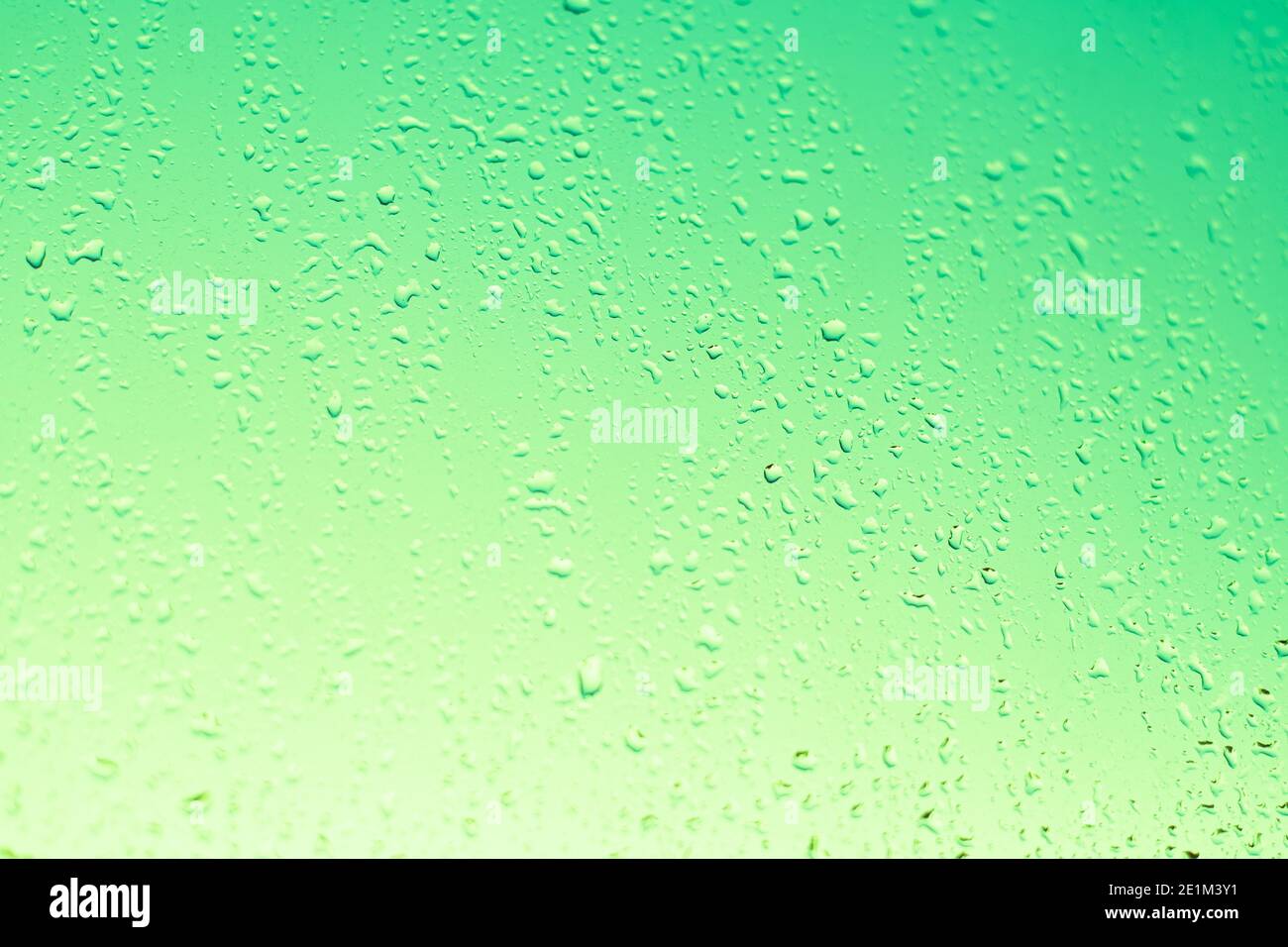 soft green glass window background with raindrops, light gradient ...