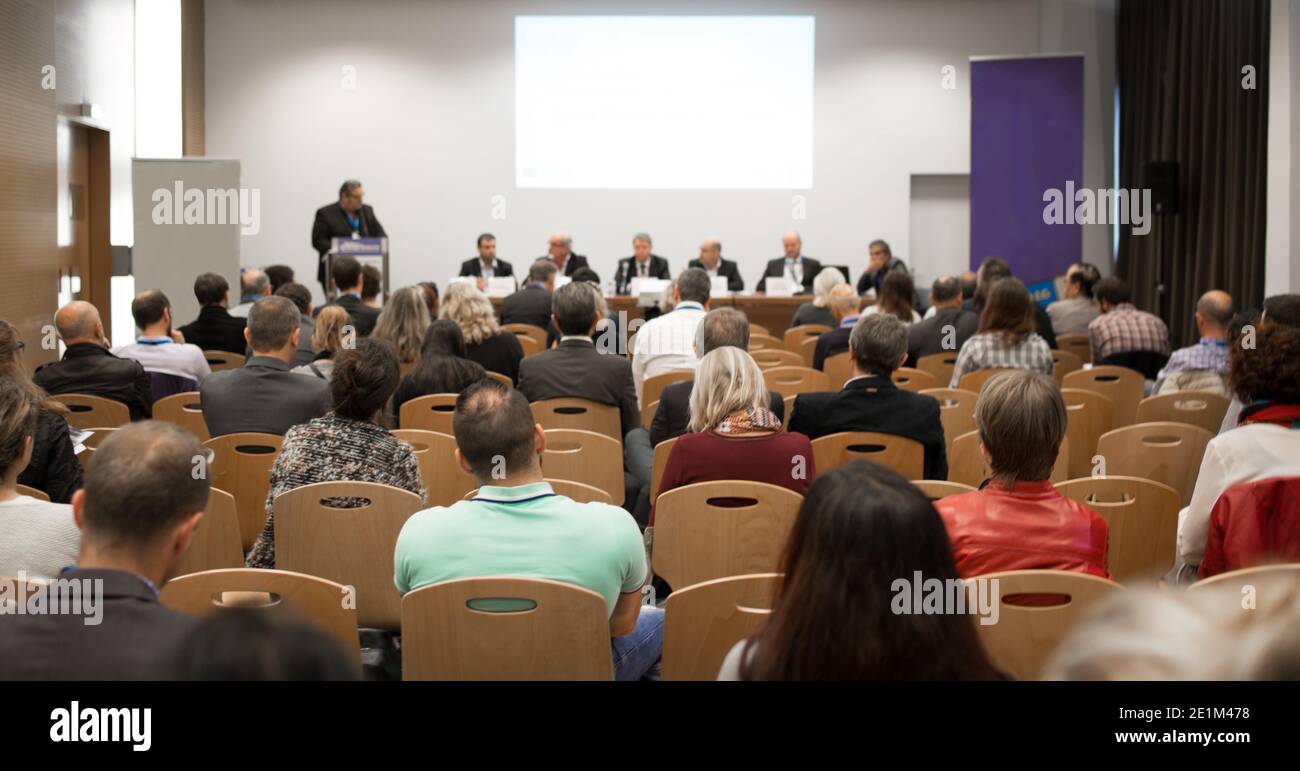 Speaker at Business Conference and Presentation Stock Photo - Alamy