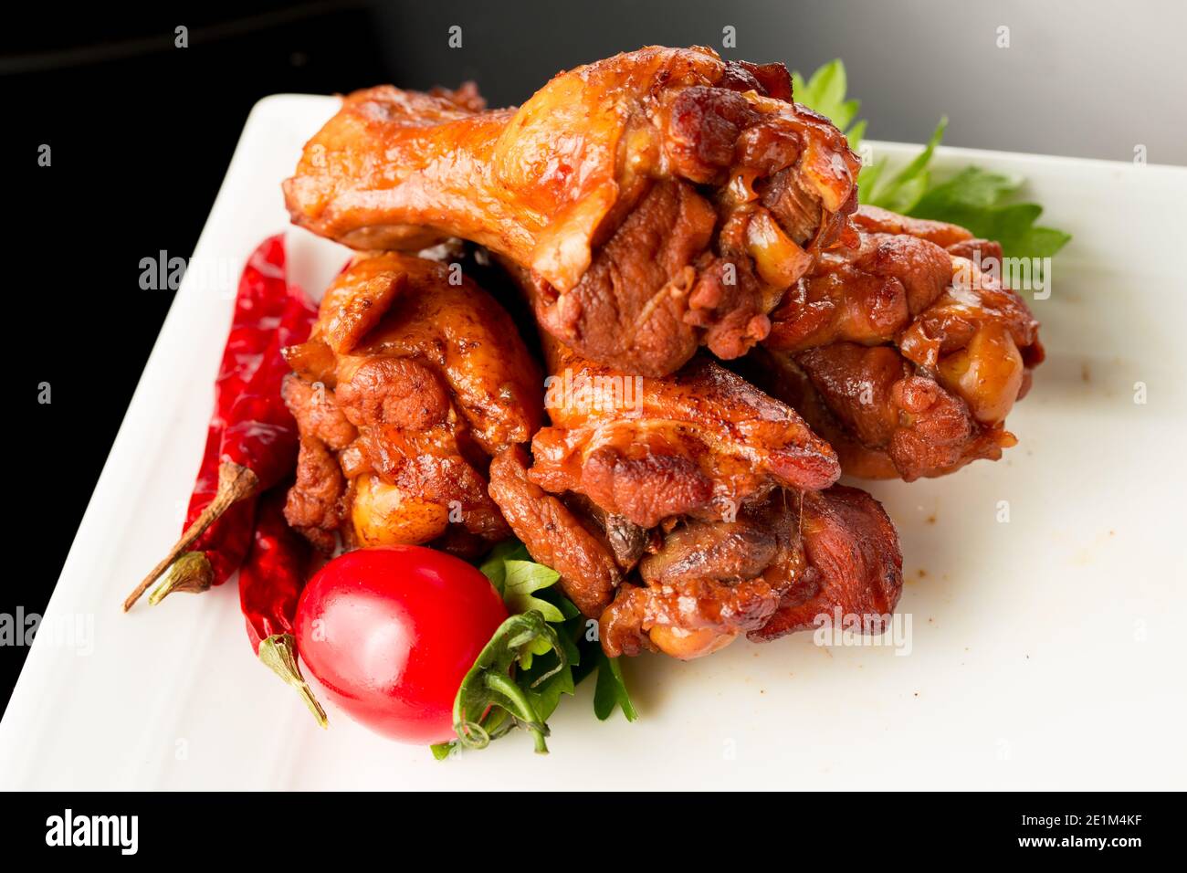 Braised chicken wings, Chinese cuisine Stock Photo - Alamy