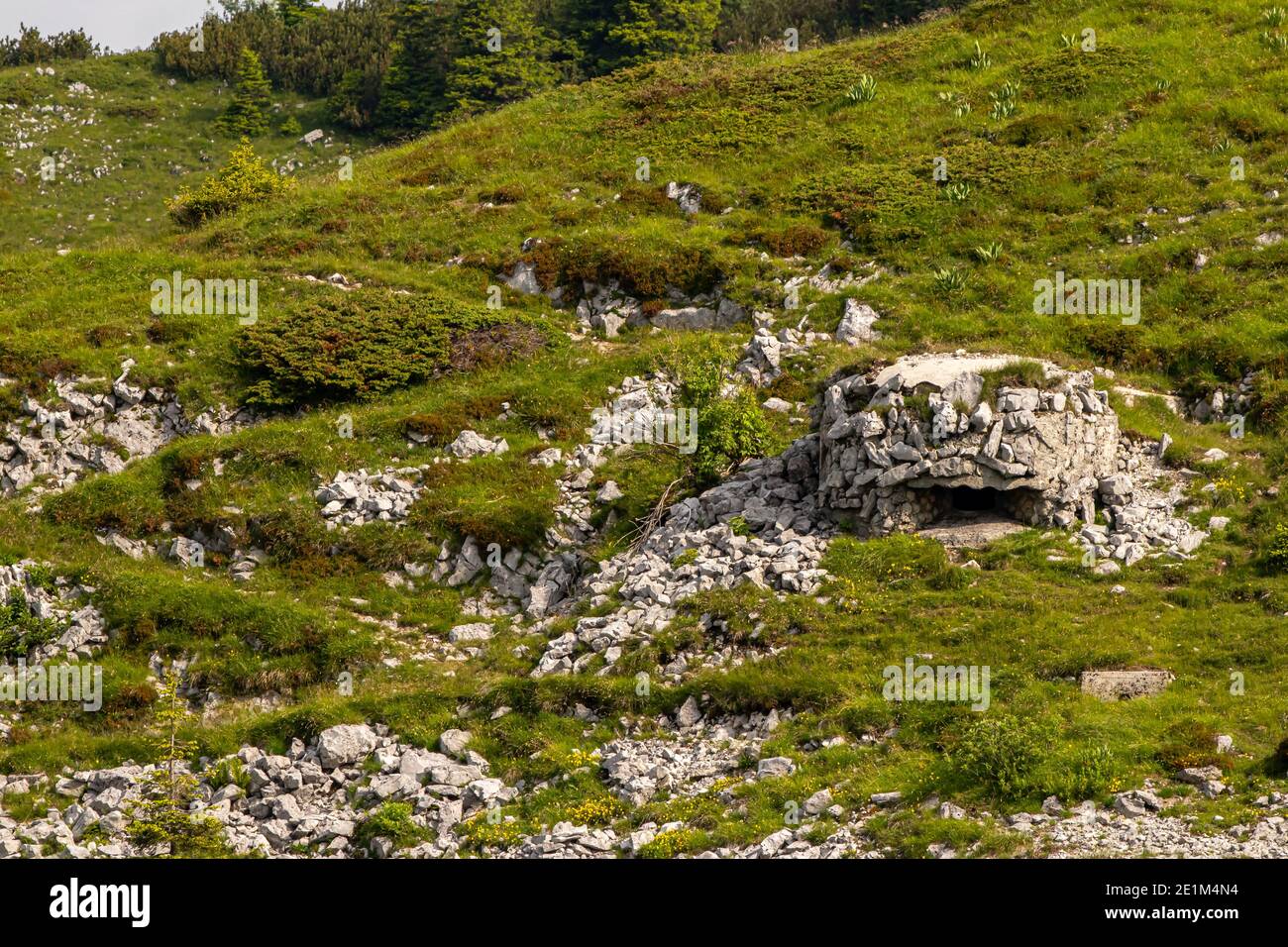 bunker from 1 world war front side Stock Photo - Alamy