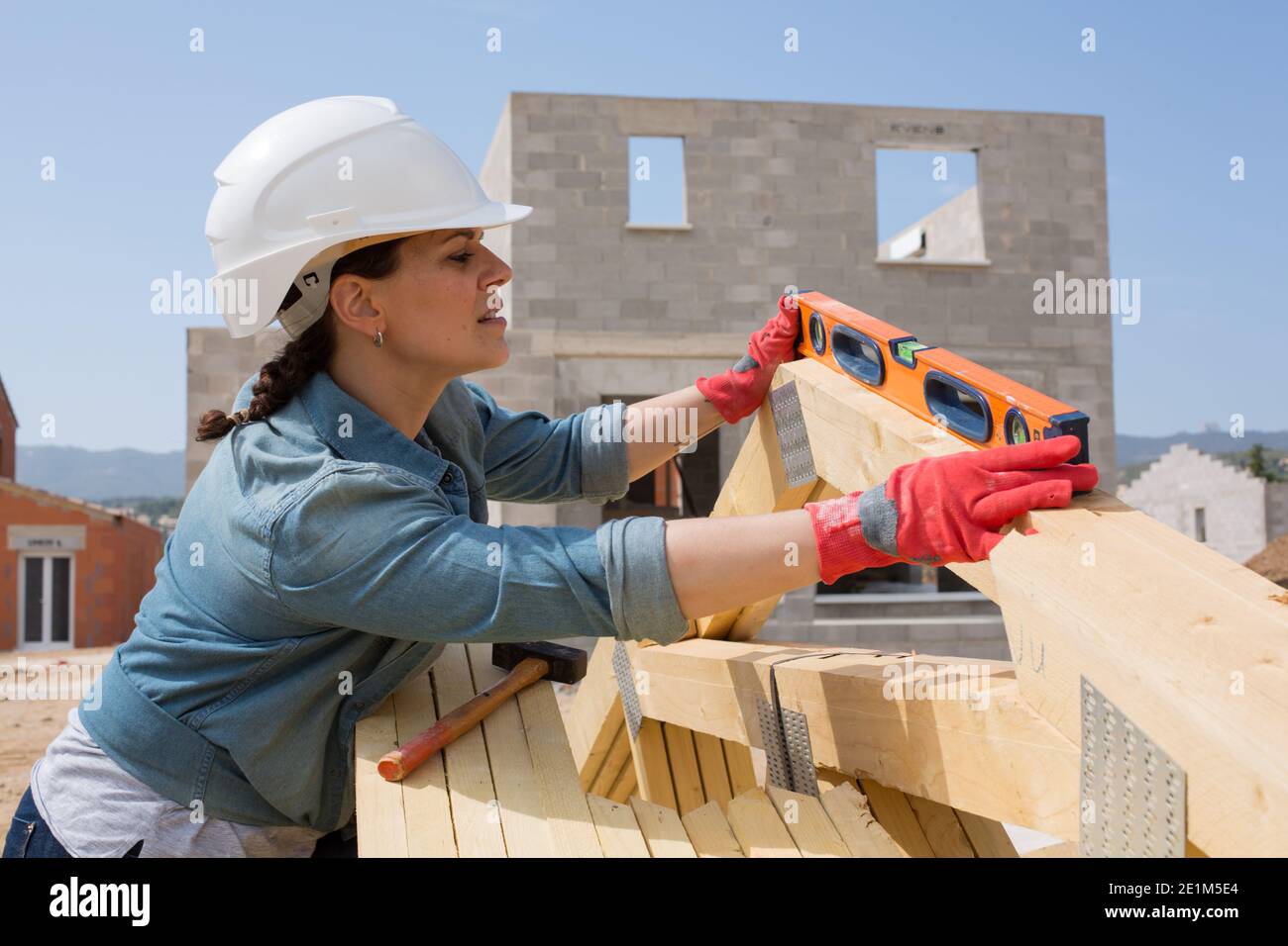 Engineer architect woman working construction hi-res stock photography ...