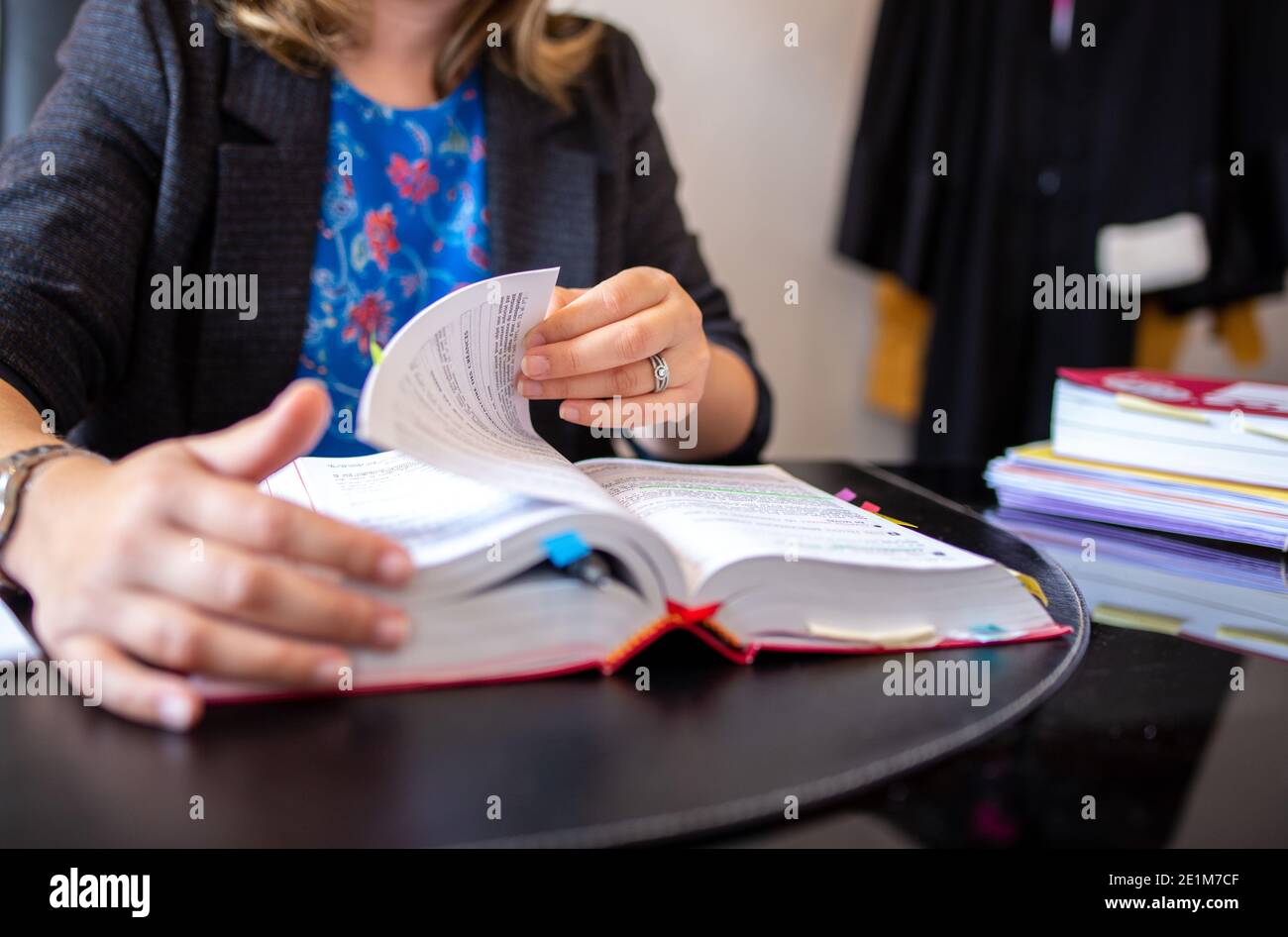 French Justice Code of French Laws - Red Book of Laws Stock Photo - Alamy