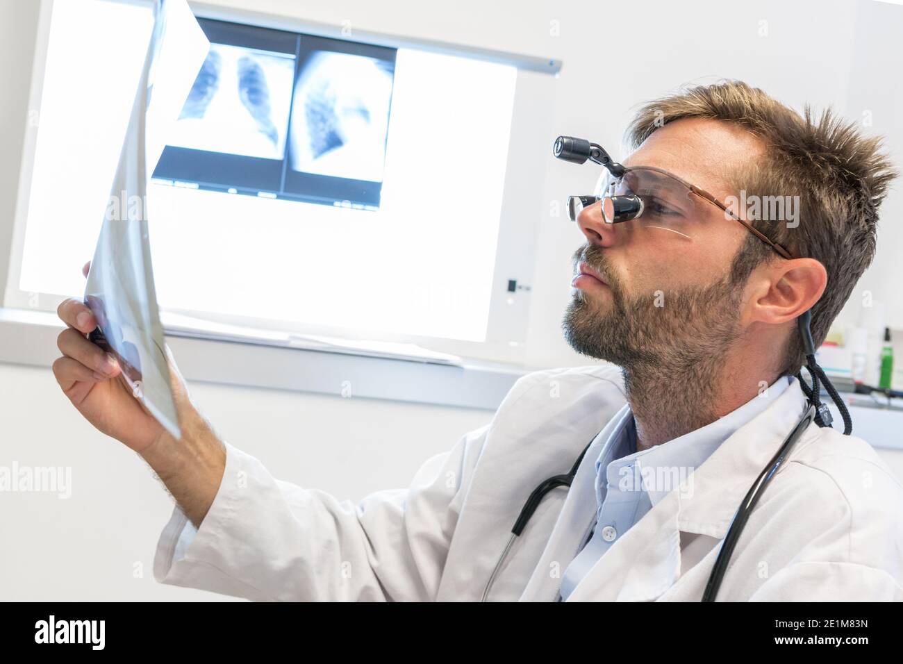 doctor examining an x-ray at hospital Stock Photo - Alamy