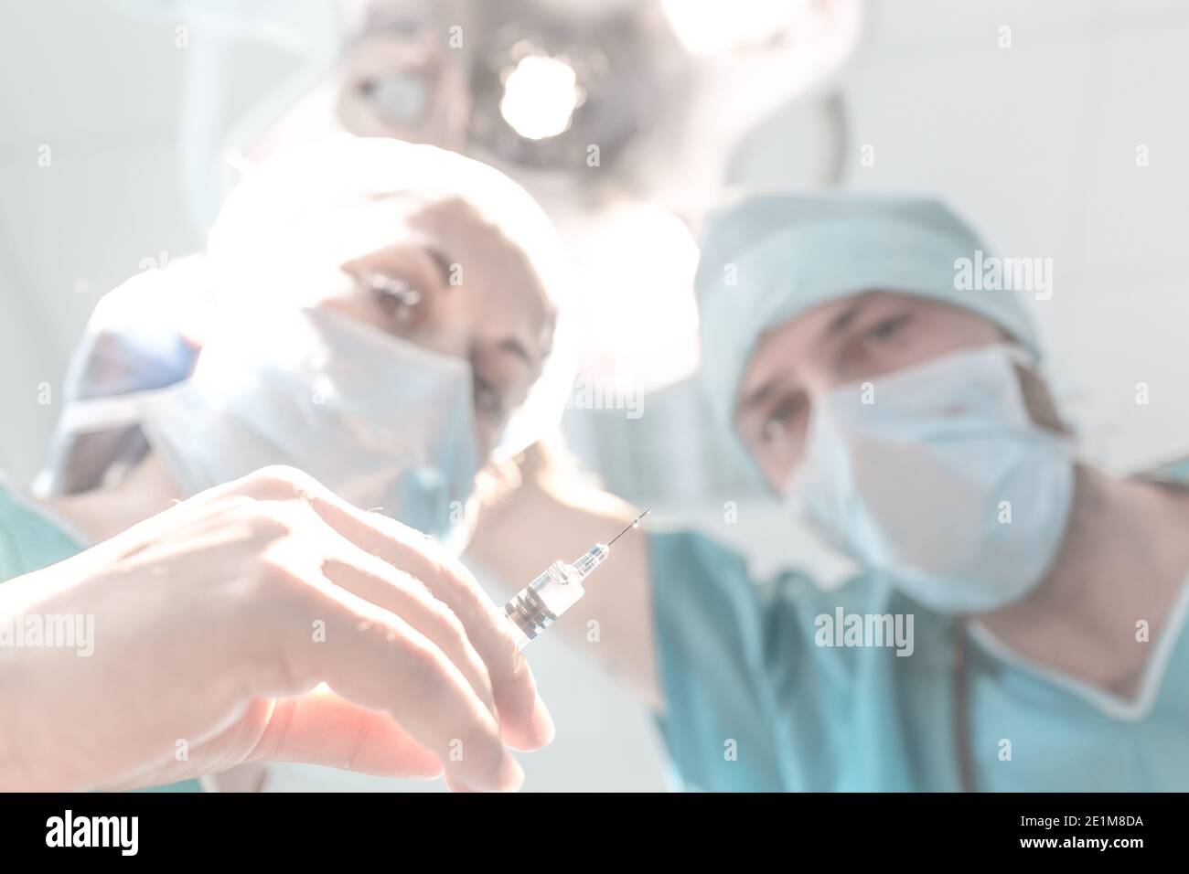 Surgeon and nurse portrait before the surgical intervention Stock Photo ...