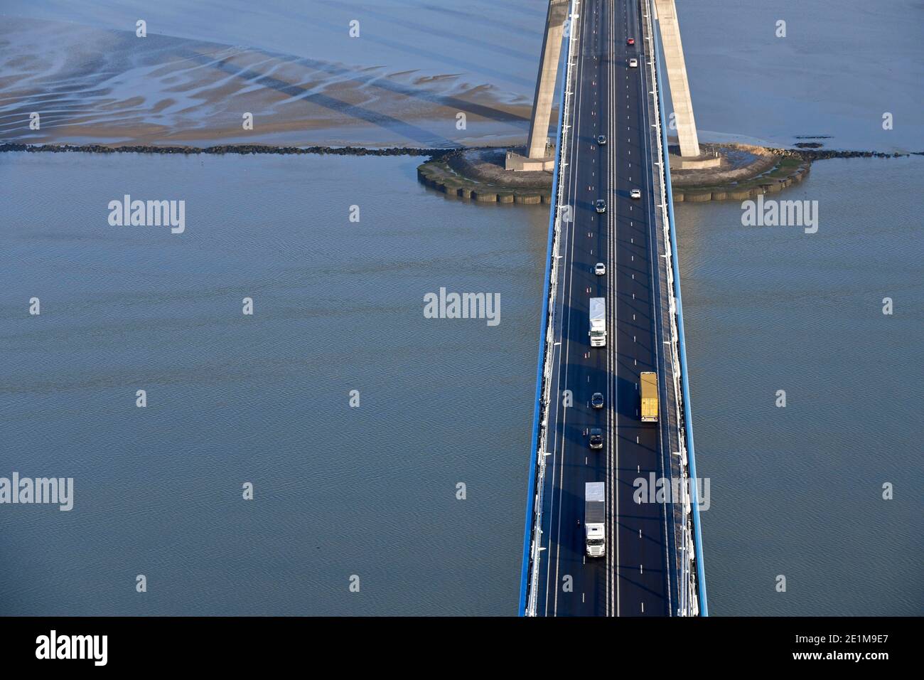 The Normandy Bridge on the estuary of the River Seine (Normandy ...
