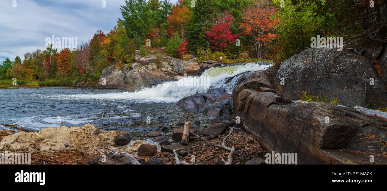 Three Brothers waterfalls Conservation Area Kinmount Ontario Canada in ...