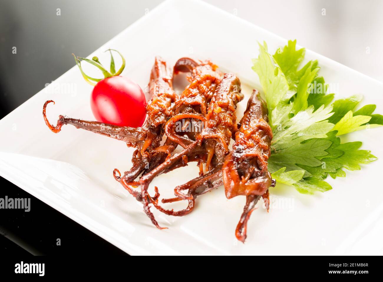 Braised duck tongue, Chinese cuisine Stock Photo - Alamy