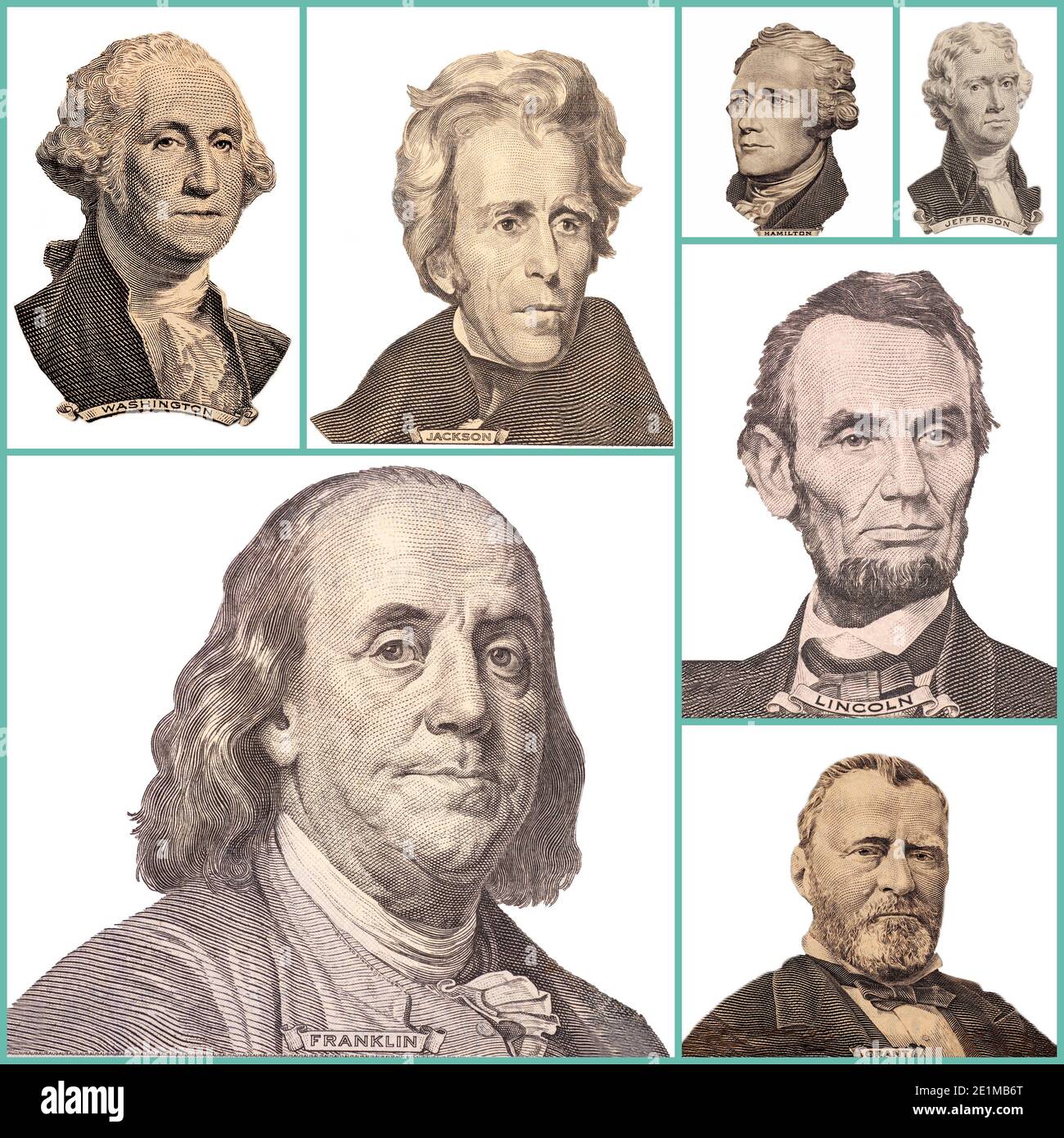 Presidential lincoln washington grant hi-res stock photography and ...