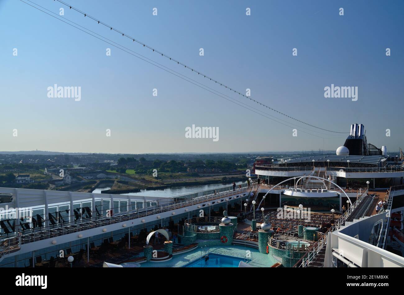 big cruise ship in the port of newcastle Stock Photo - Alamy