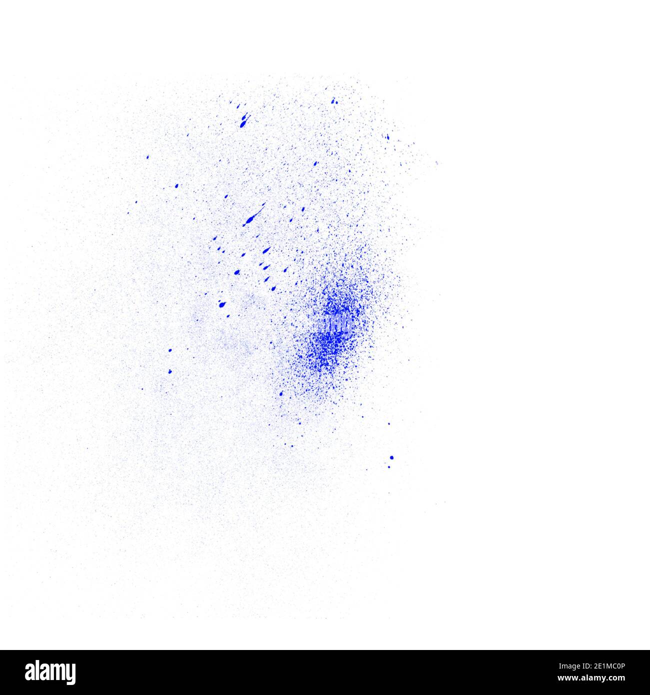 Blue paint explode brush background. Beautiful brush isolated on white ...